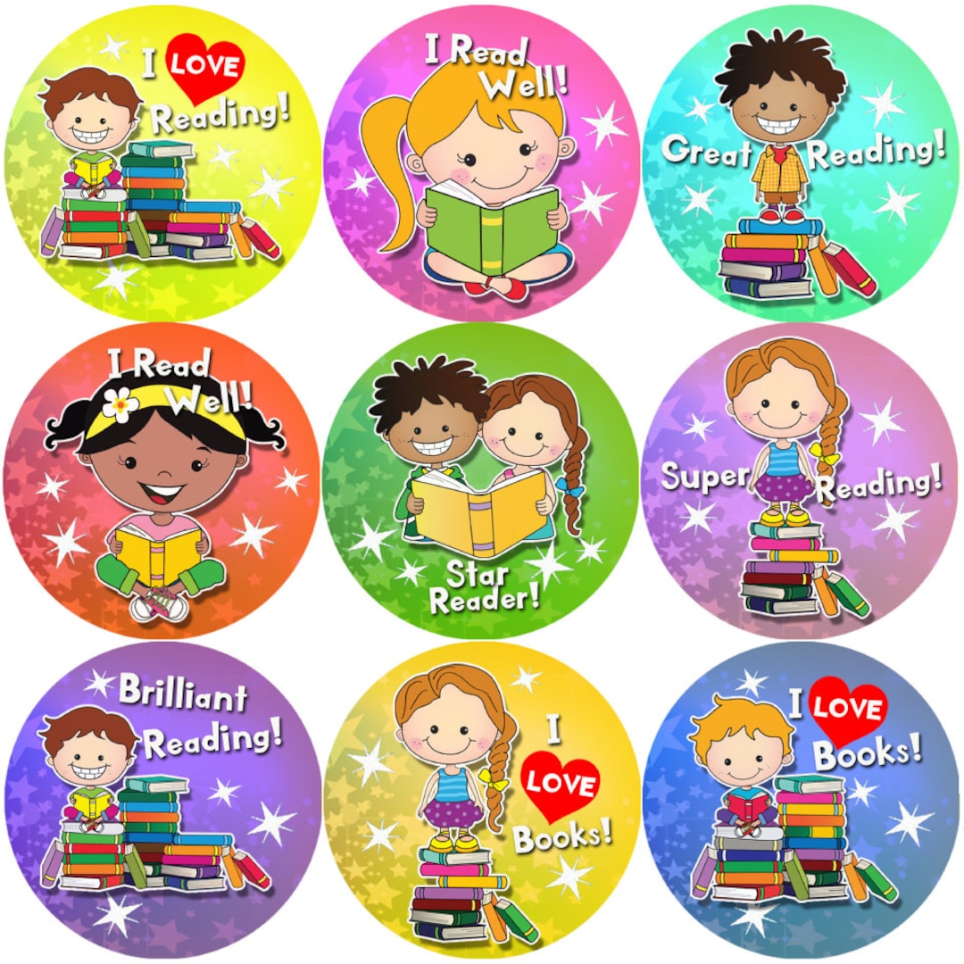 144 Reading Awards 30 Mm Reward Stickers for School Teachers, Parents ...