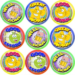 144 Good Work 30mm Reward Stickers for Teachers Parents and - Etsy