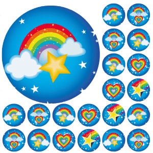 900 Colourful Rainbow Award Mini Dot 10mm Spot Reward Stickers for ...