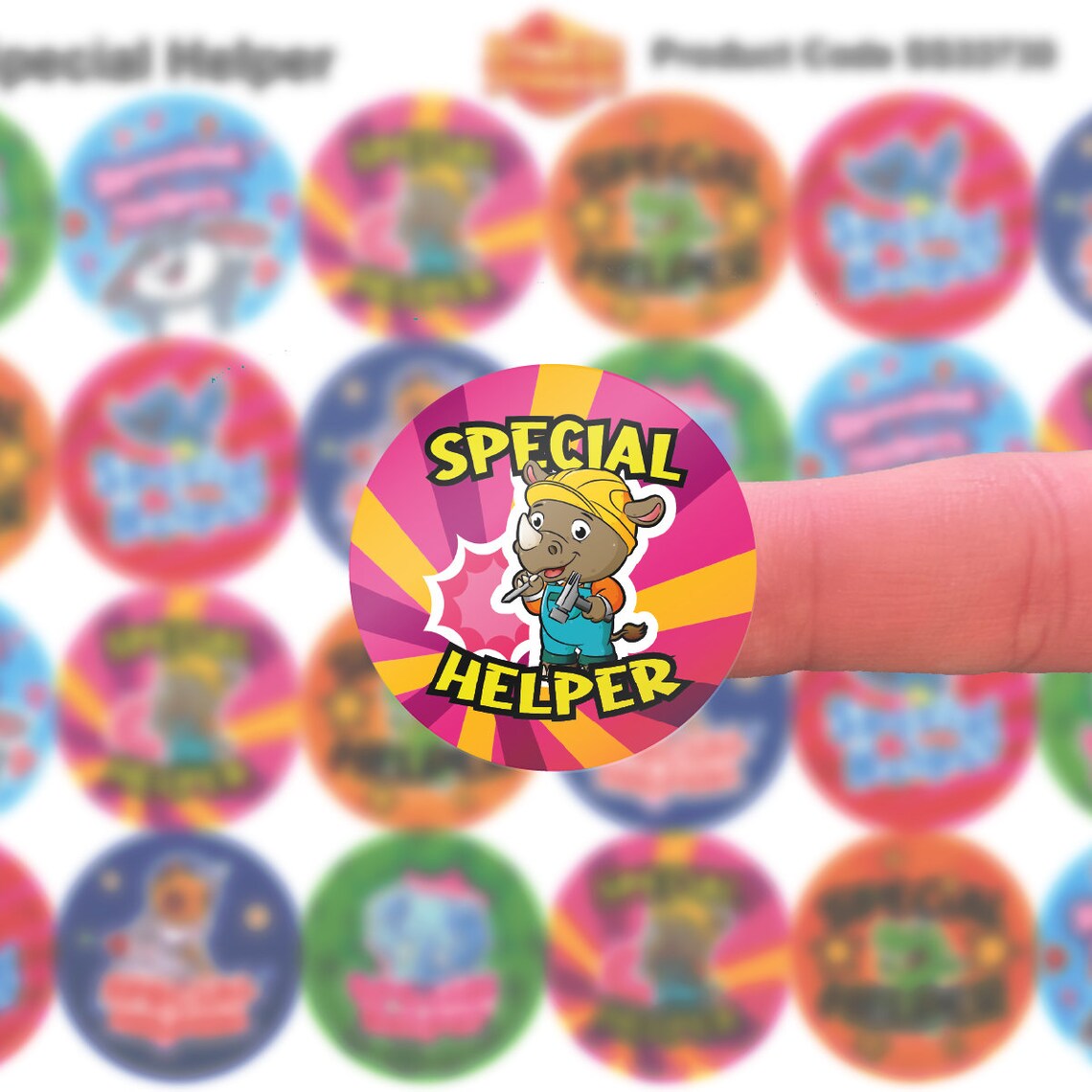 144 Special Helper 30 Mm Reward Stickers for Teachers, Parents and ...