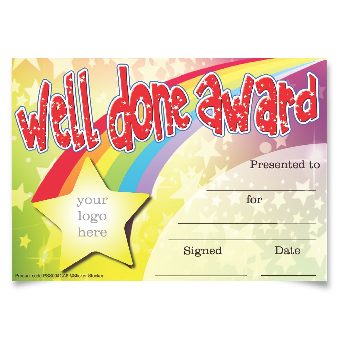 Personalised Well Done Award Certificates for School Teachers, 250gsm ...