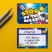 30 Space Star of the Week Award Cards for School Teachers, Wallet Sized ...