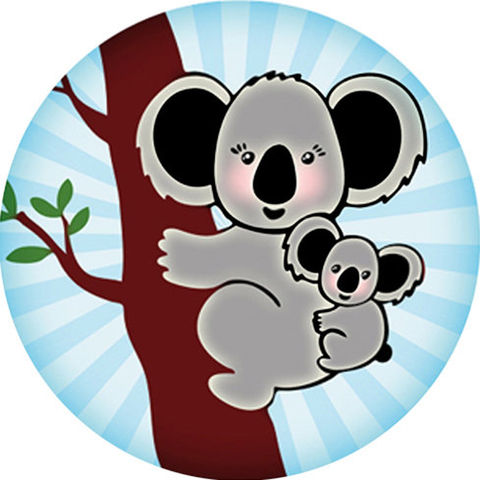 144 Koala Bears 30mm Round Children's Reward Stickers for - Etsy