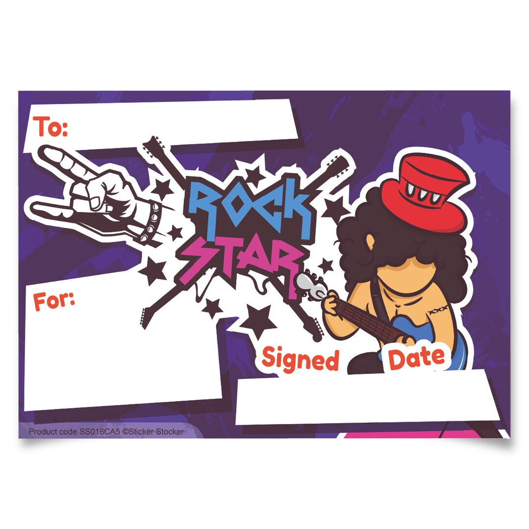 30 Rock Star Award Certificates for School Teachers, A5 Silk Finish ...