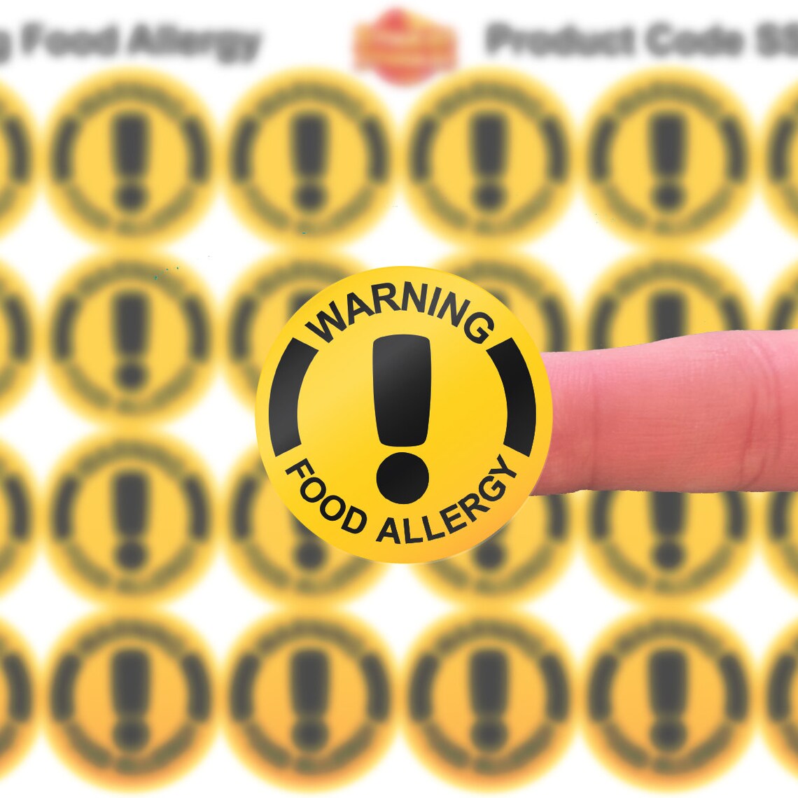 144 Warning Food Allergy Labels 30mm Food Label Stickers - Etsy UK