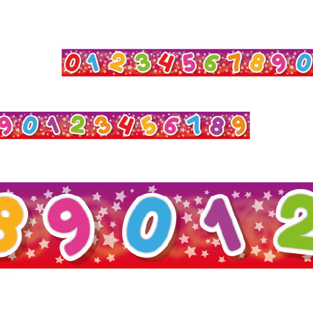 Numbers Classroom Trimmers 14.25m Long Notice Board Display Borders - Etsy