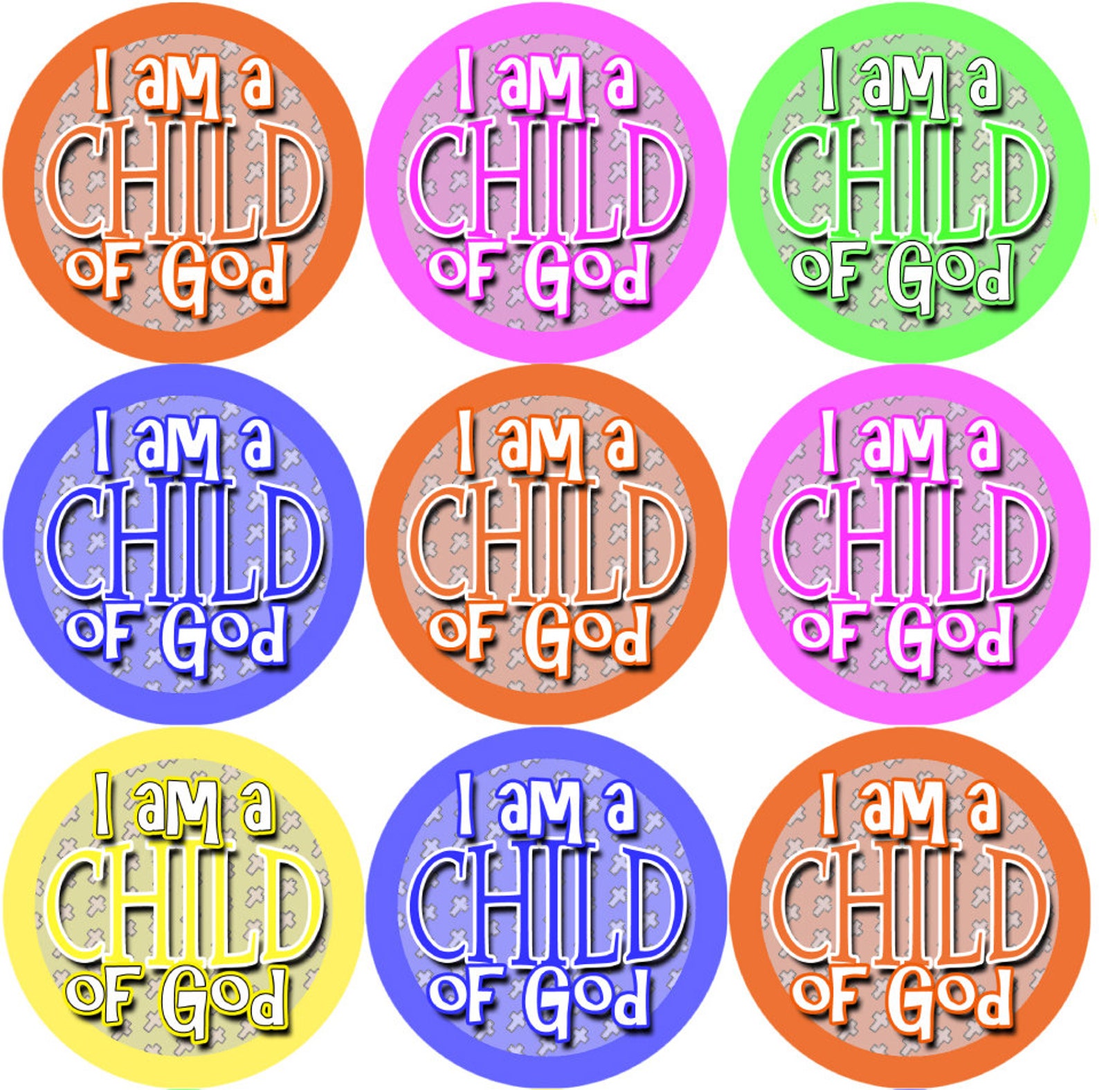 144 Child of God 30mm Round Children's Christian Reward | Etsy