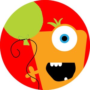 144 Happy Birthday Monsters 30mm Round Children's Reward Stickers for ...