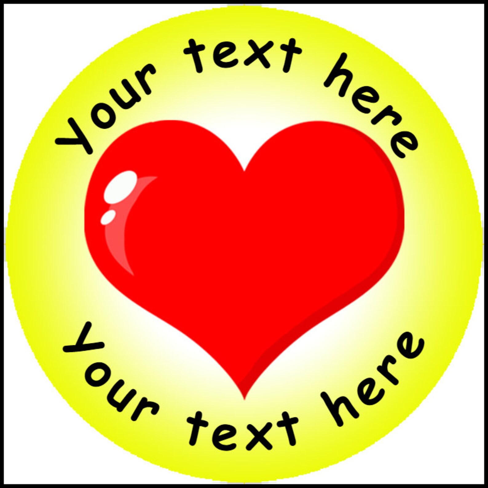 144 Heart Personalised 30 Mm Reward Stickers for School - Etsy