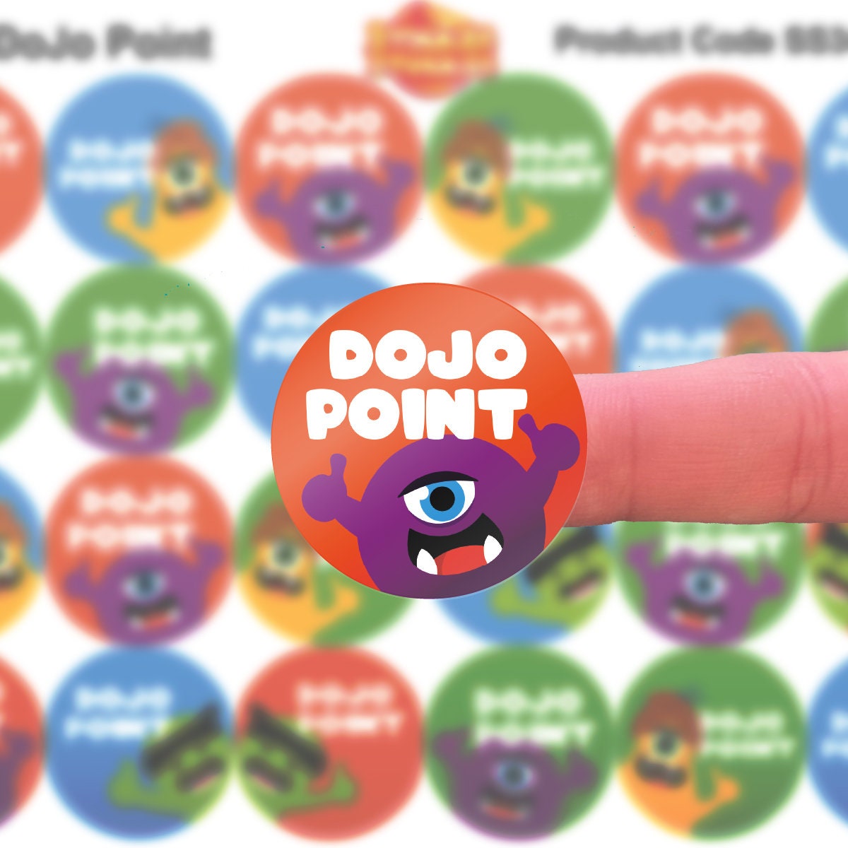 144 Dojo Points - 30mm - Glossy Reward Stickers for Teachers & Parents ...
