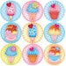 144 Sweet Summer Ice Cream 30mm Round Children's Reward Stickers for ...