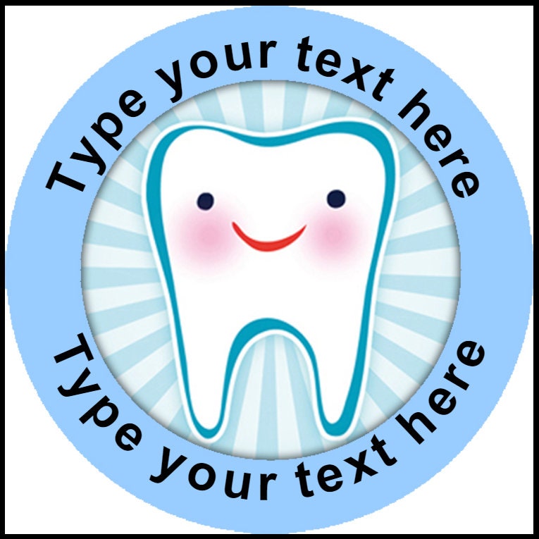 144 Personalised Happy Teeth 30mm Reward Stickers for Dentist - Etsy UK