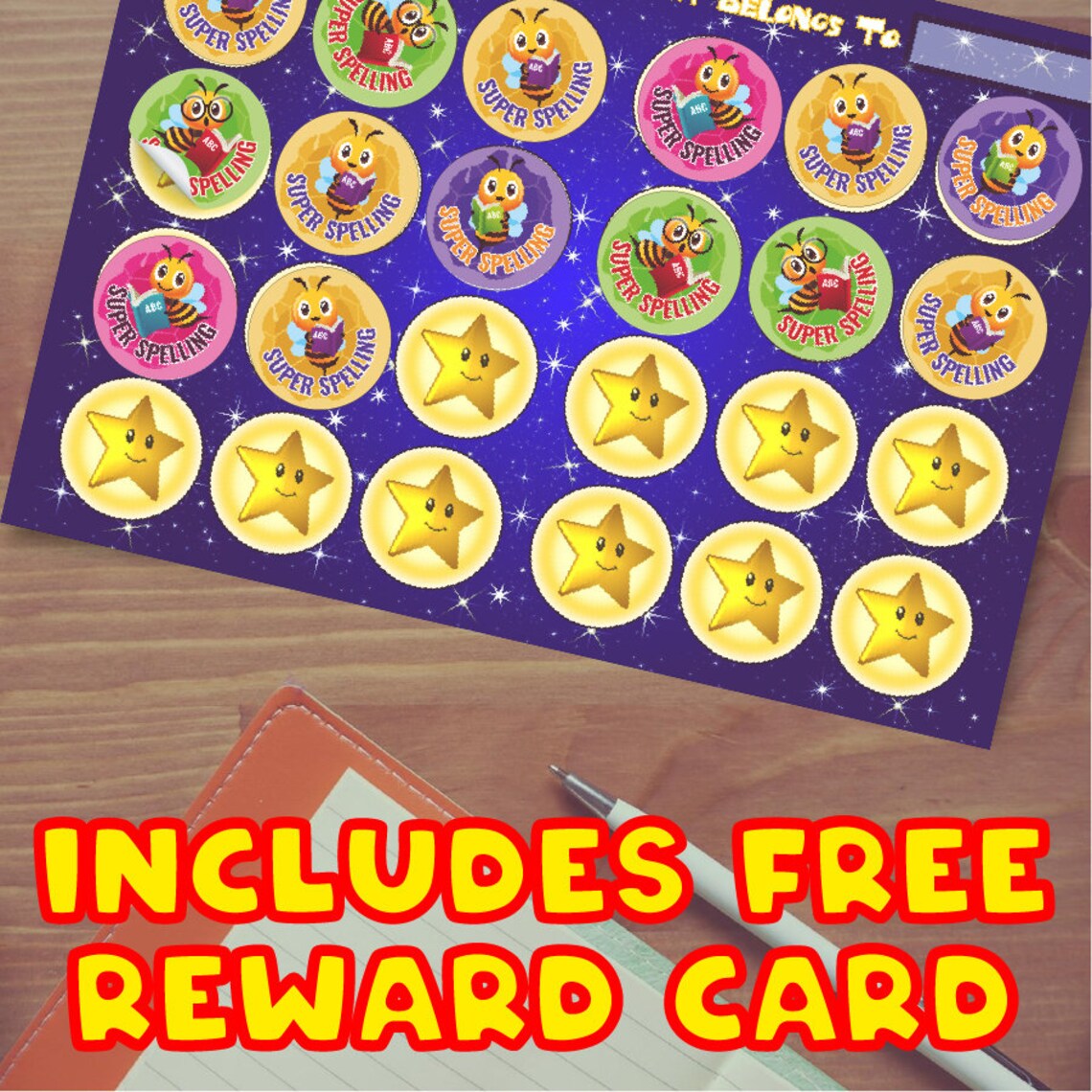 144 Super Spelling Bee 30mm Reward Stickers for School - Etsy