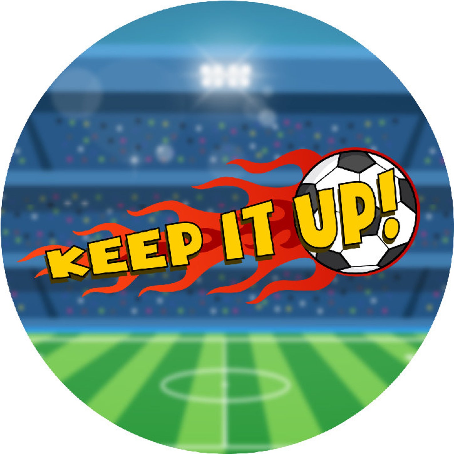 144 Keep It up Footballs 30mm Stickers Glossy Reward Stickers - Etsy UK