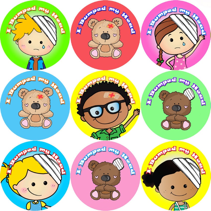 144 I Bumped My Head 30mm Reward Stickers for Teachers, Parents and ...