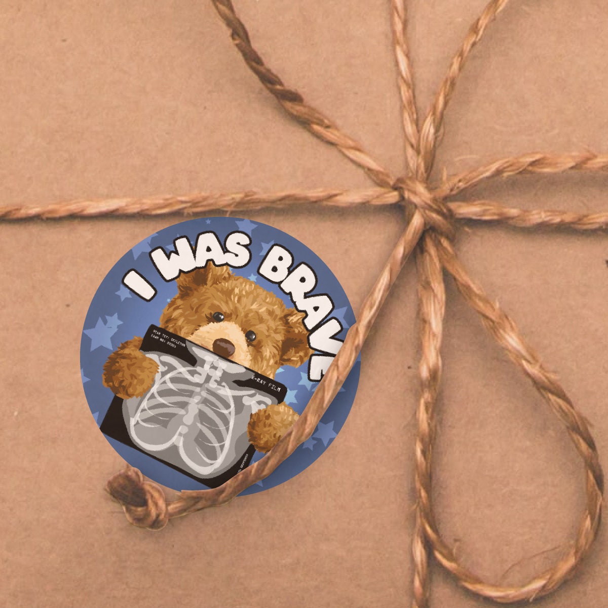 144 Bear Bones Bravery 30mm Glossy X-ray Reward Stickers for - Etsy UK