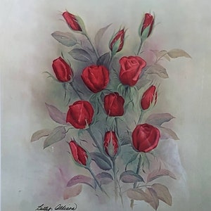 1979 BETTY ALLISON roses Forever Print,signed, Affidavit of Limited ...