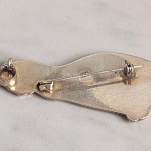 Sterling Silver Sitting Cat Pin Brooch Adorable Cat Pendant Pin/brooch ...