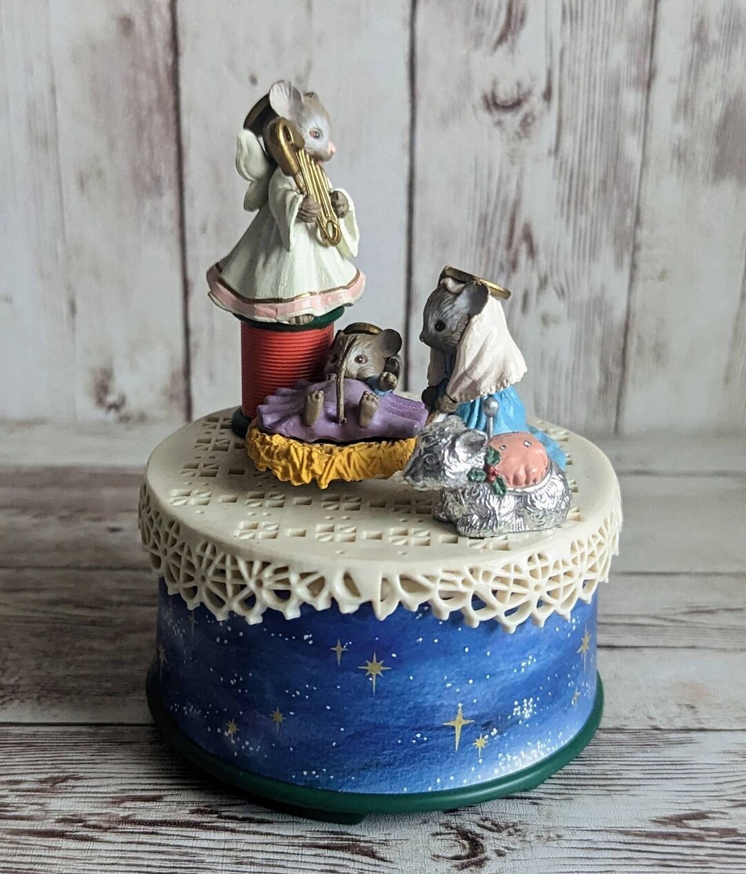 Vintage 1994 Enesco Mice Nativity Scene Rotating Music Box - Etsy