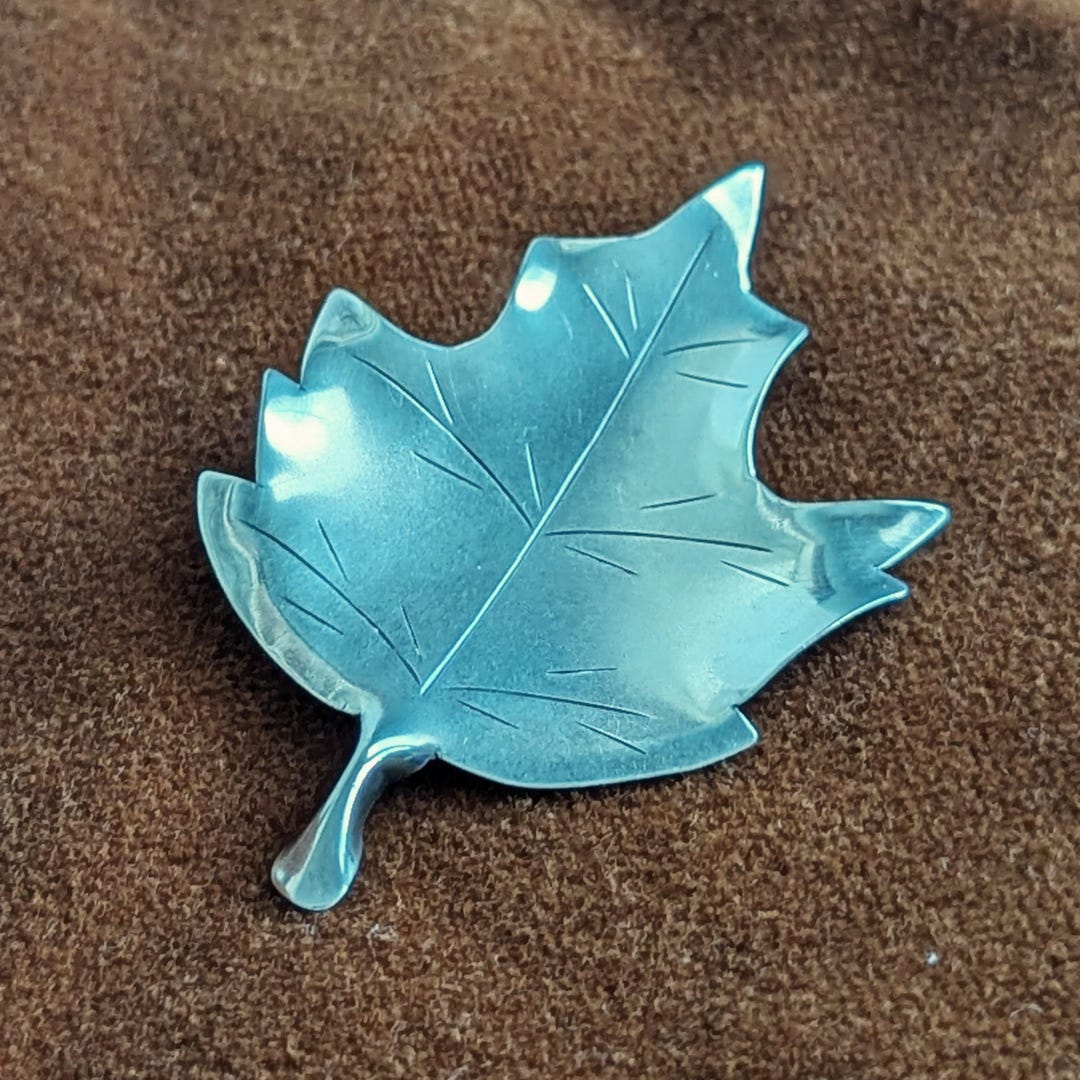 Vintage Stuart NYE Sterling Silver Handwrought Maple Leaf Brooch - Etsy