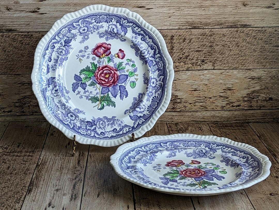 Copeland Spode England Mayflower Plates Lot of 2 10 - Etsy