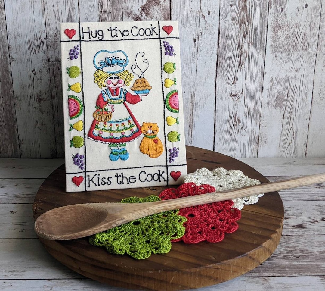 Vintage 1980s Susan Marie Mcchesney Hug the Cook Kiss the Cook - Etsy