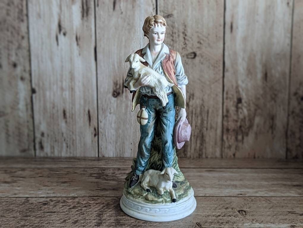 1930s Bavarian Hand Painted Bisque Shepherd Boy Figurine - Etsy
