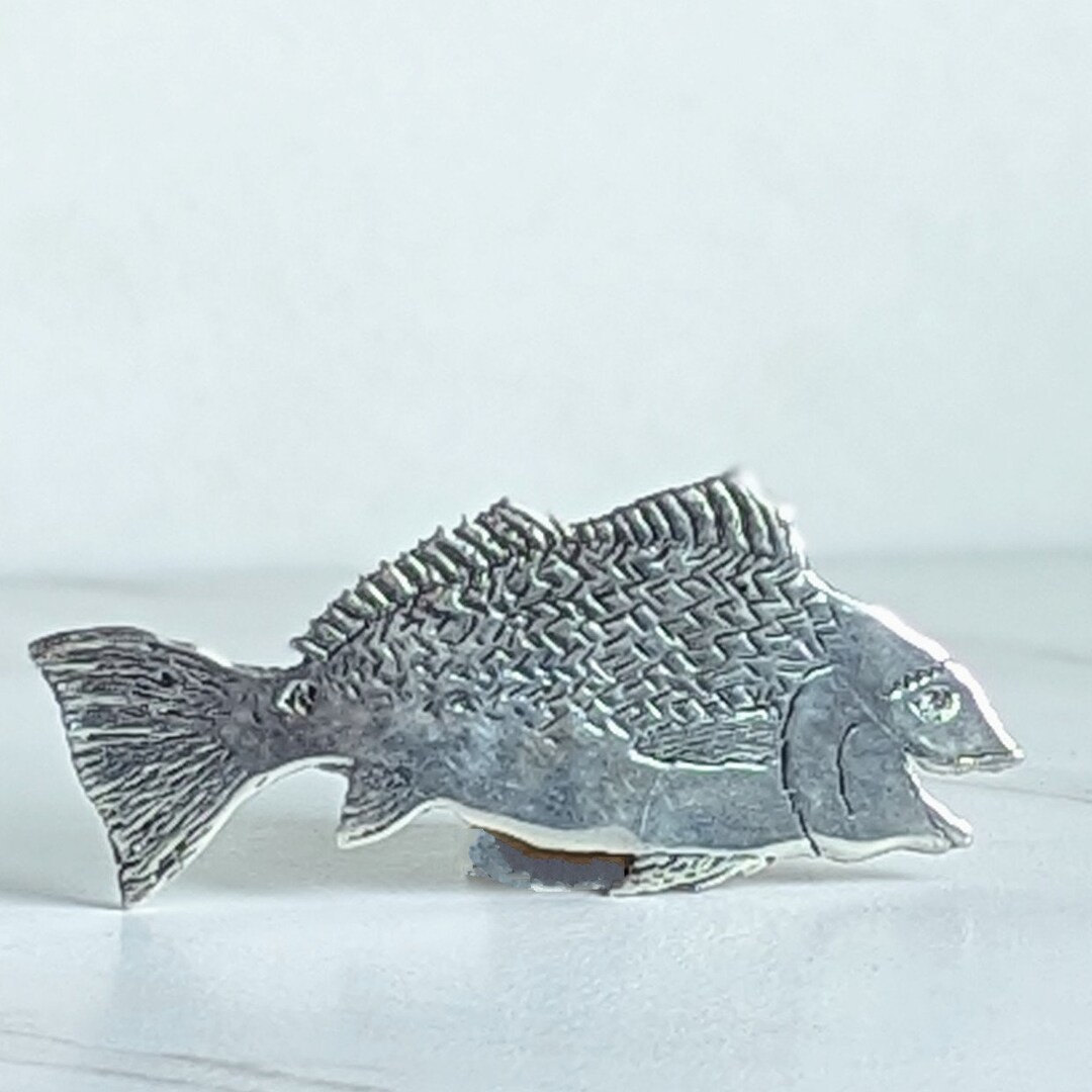 Artisan Signed Large Sterling Silver Fish Pin/brooch/pendant 4" - Etsy