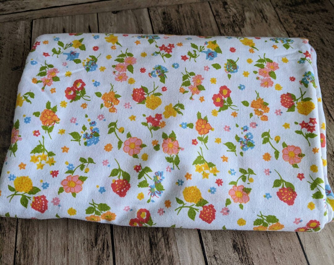 Vintage Mohawk No-iron Muslin Floral Twin Flat Sheet Cottage Chic 66 X ...