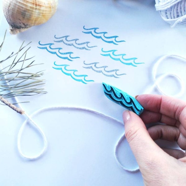 Ocean Wave Stamp - Etsy