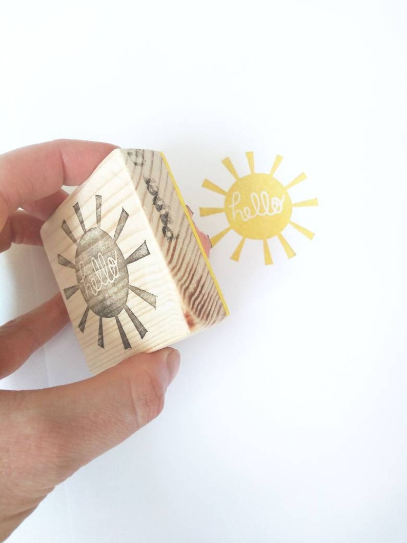 Sun Stamp Hello Stamp Sunshine Stamp Weather Stamp summer | Etsy