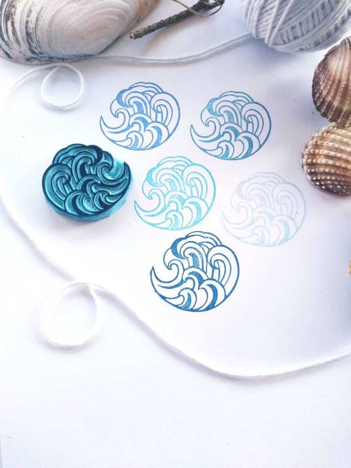 Wave Rubber Stamp for Sea Life and Beach Themed Decor - Etsy UK