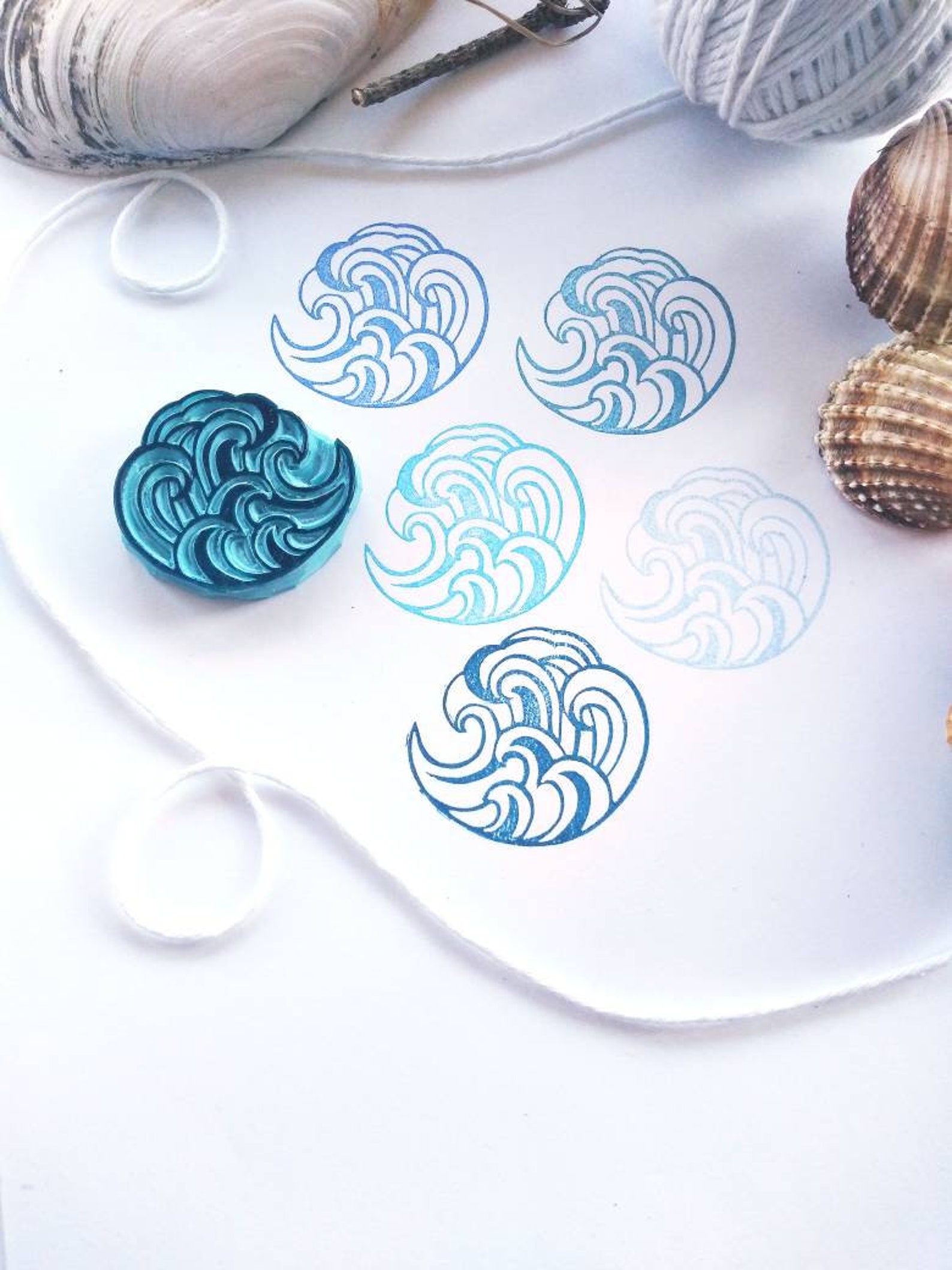 Wave Rubber Stamp for Sea Life and Beach Themed Decor - Etsy UK