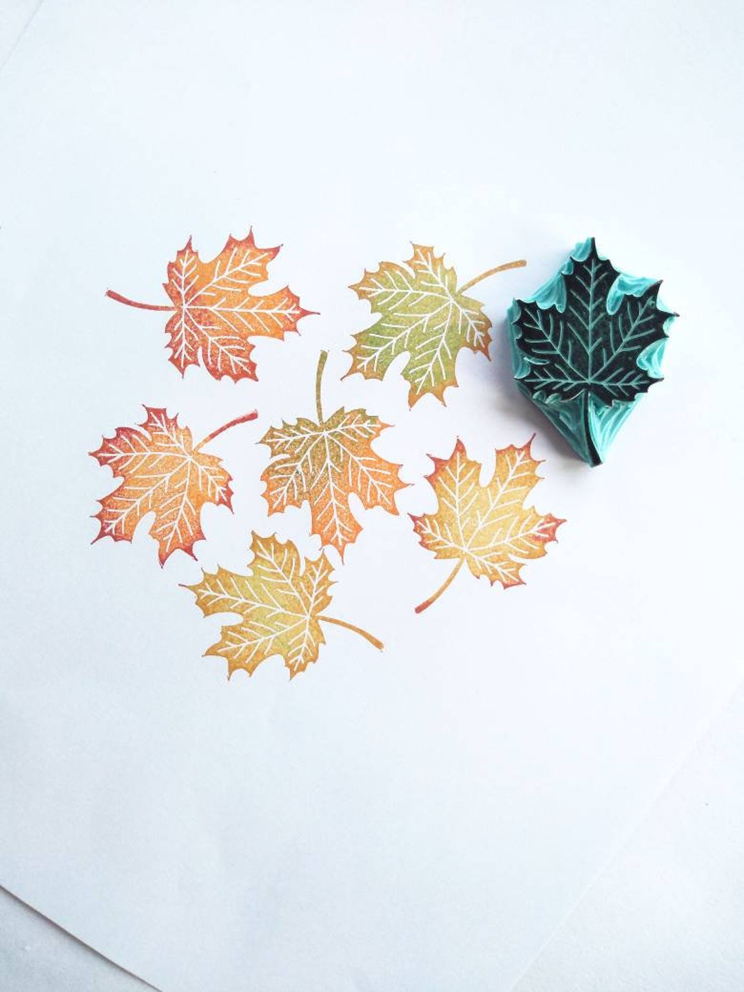 Maple Leaf Rubber Stamp. - Etsy