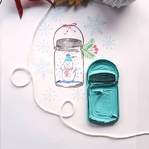 Mason Jar Rubber Stamp Glass Jar Stamp. - Etsy