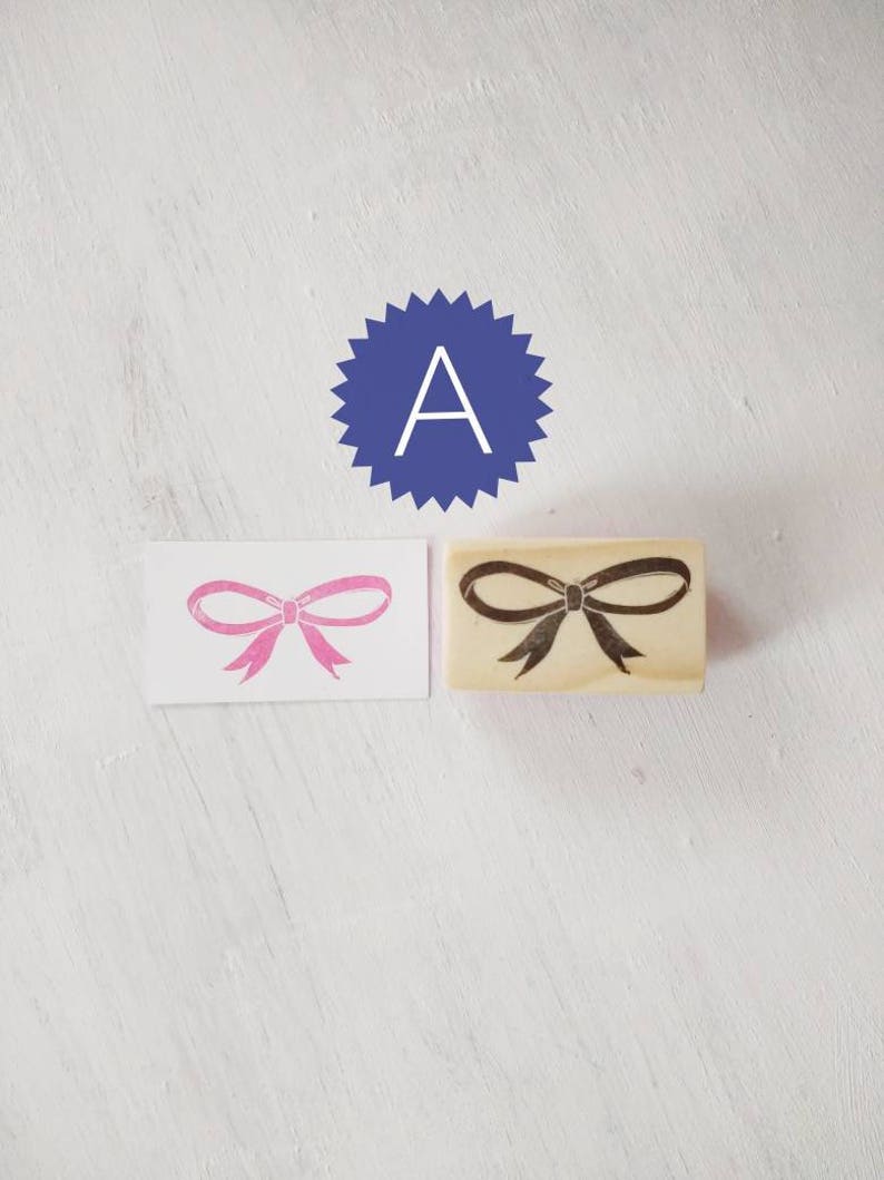 Bow Stamp Ribbon Stamp Bow Stamp Set Ribbon Bow Stamp | Etsy
