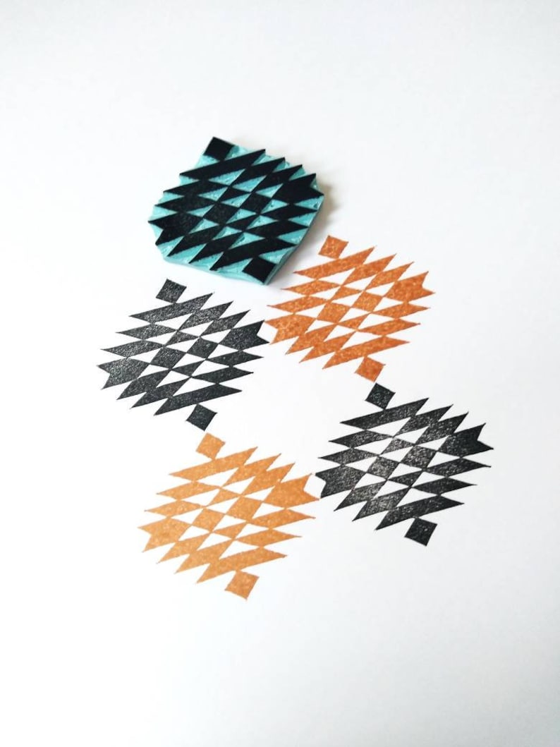 Aztec Pattern Rubber Stamp | Etsy