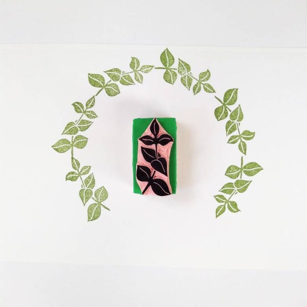 Leaf Rubber Stamp - Etsy
