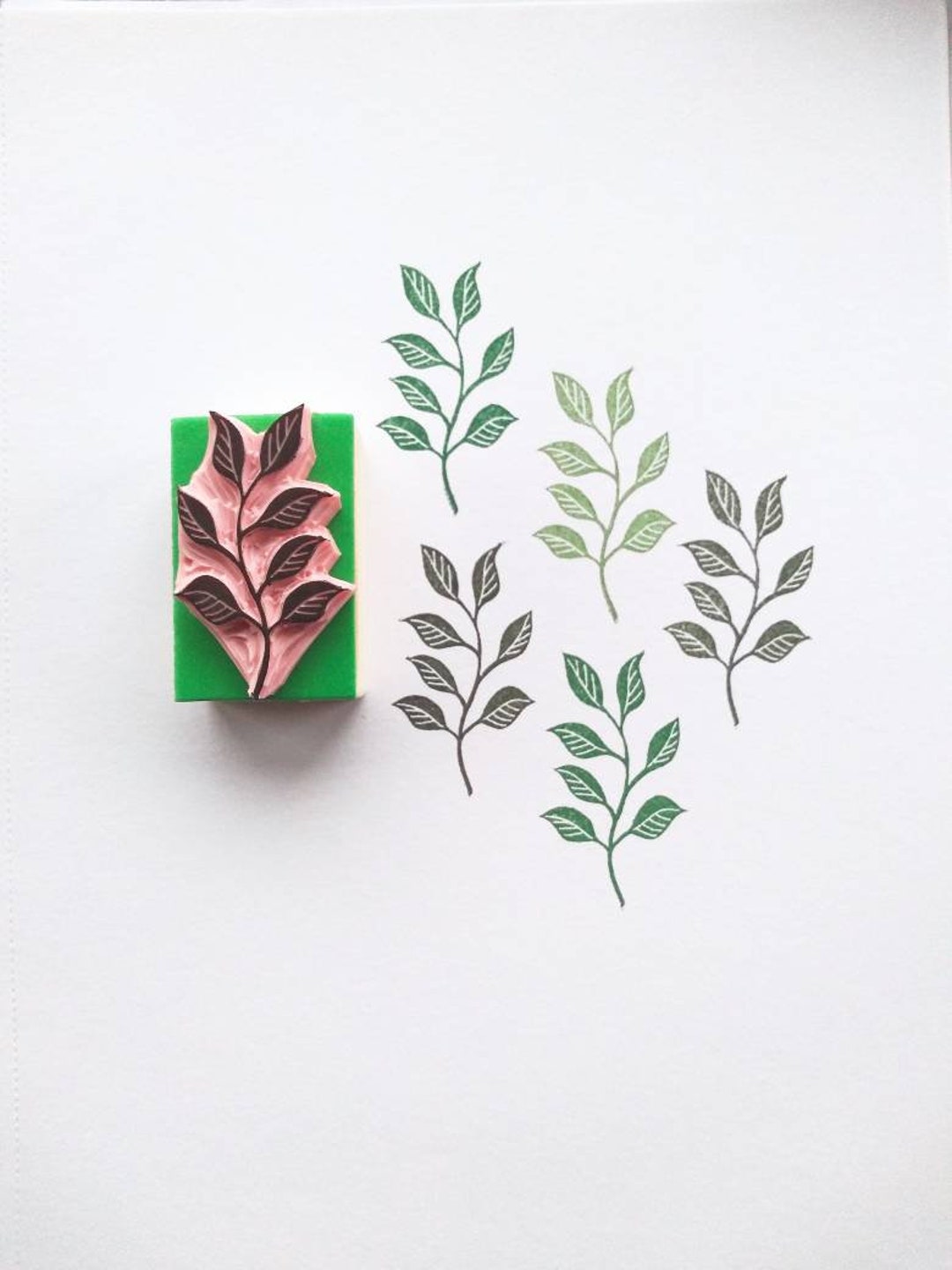 Leaf Rubber Stamp, Botanical Decor - Etsy