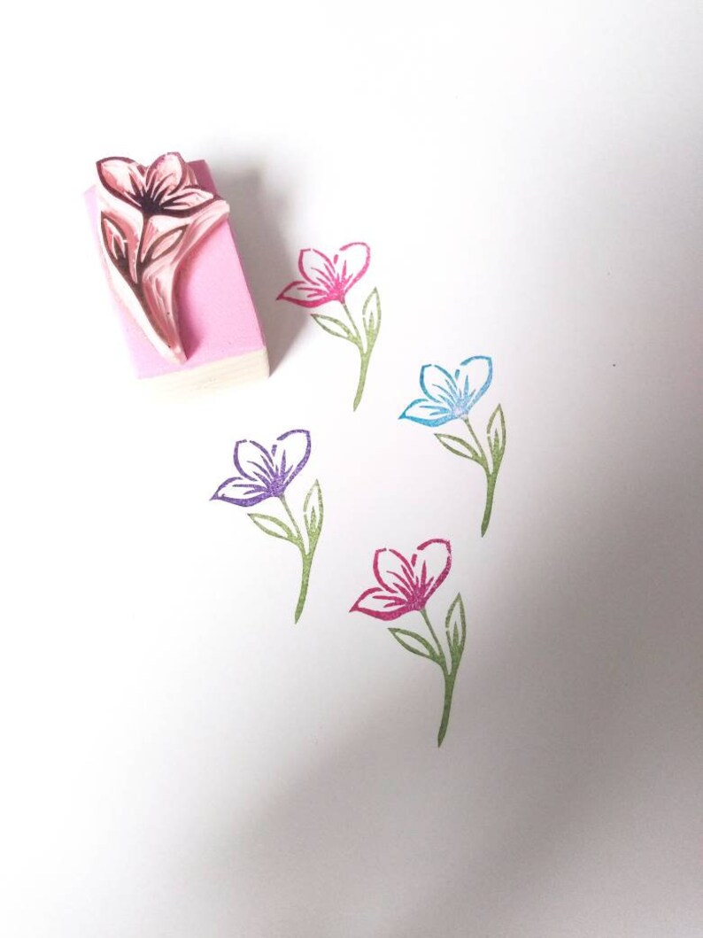 Flower Rubber Stamp Floral Decor. - Etsy
