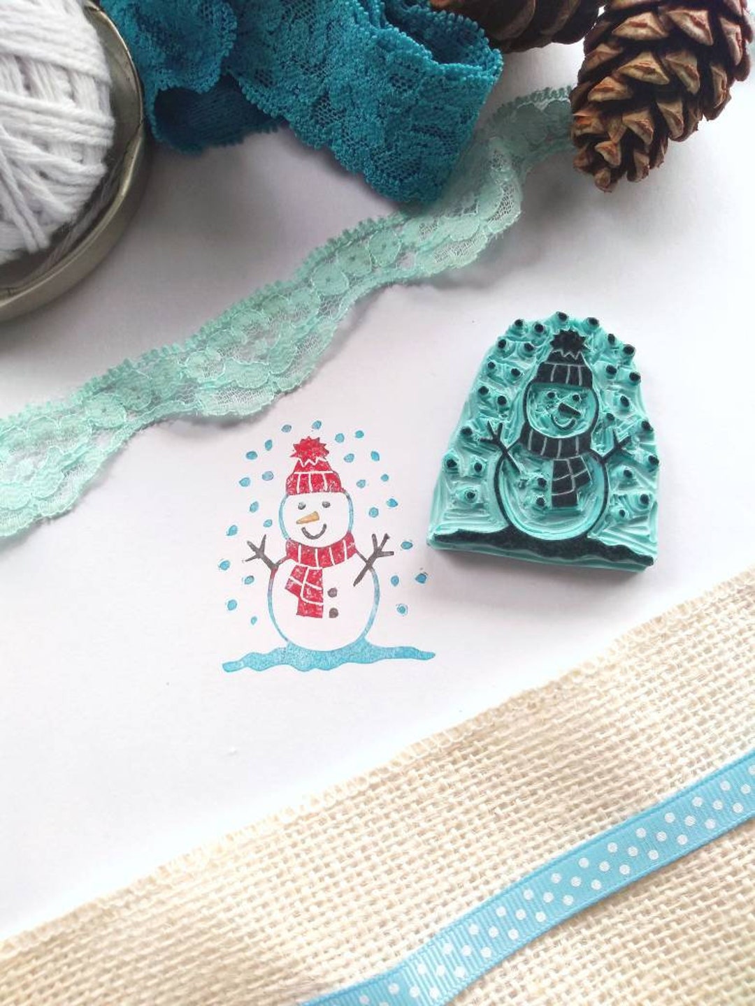 Snowman Rubber Stamp. - Etsy