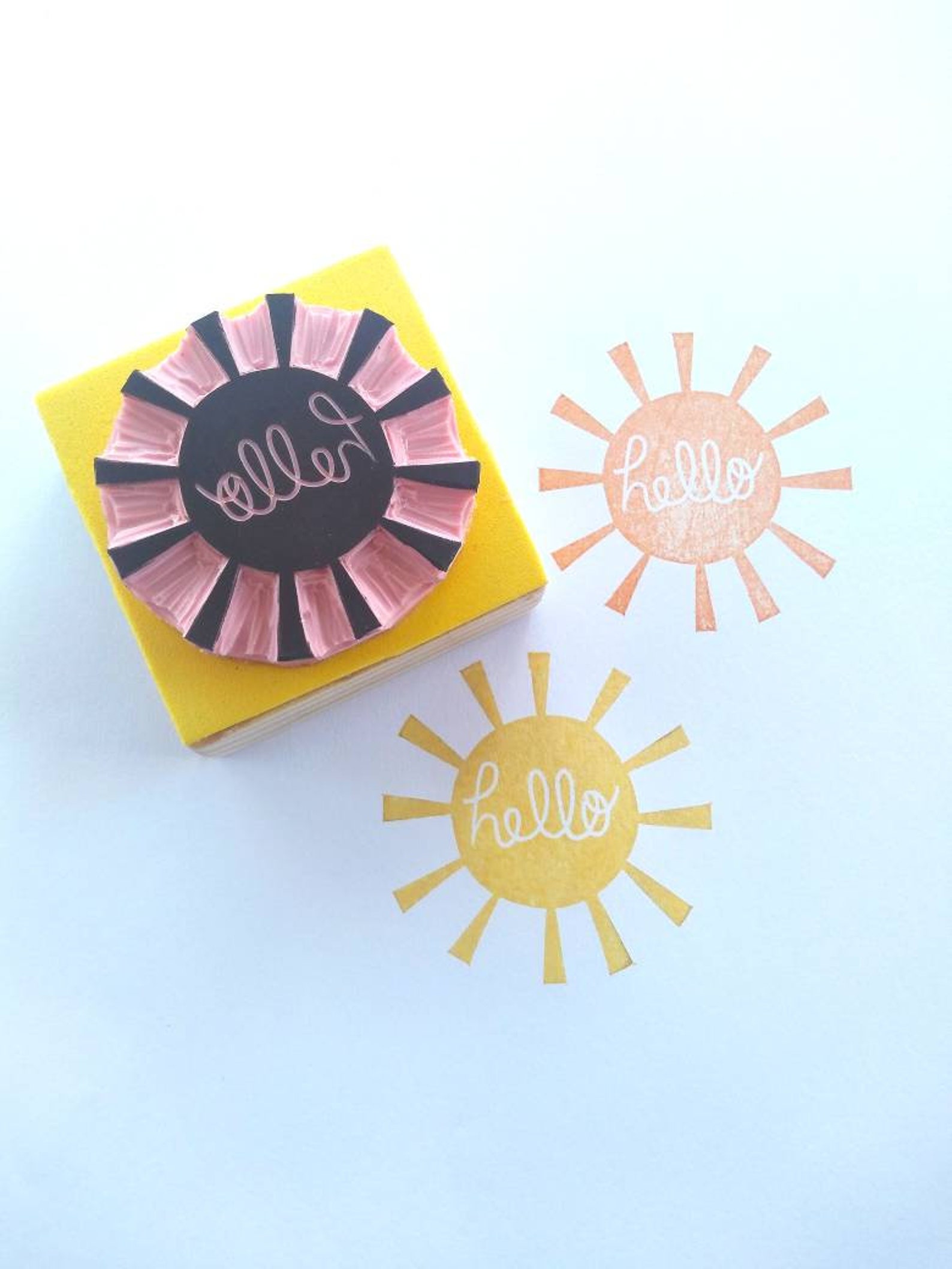 Sun Stamp Hello Stamp Sunshine Stamp Weather Stamp summer | Etsy