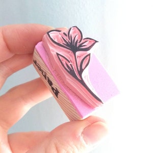 Flower Rubber Stamp, Floral Decor. - Etsy