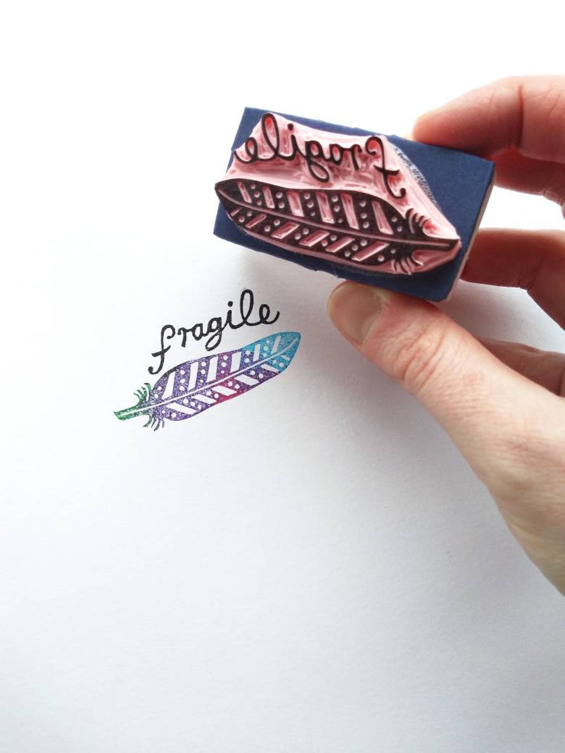 Handle With Care Stamp Fragile Stamp Packaging Stamp - Etsy