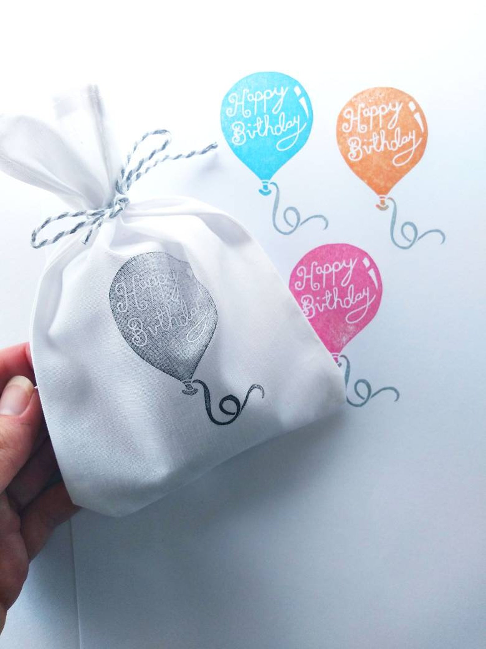 Birthday balloon stamp Birthday stamp Celebration stamp | Etsy