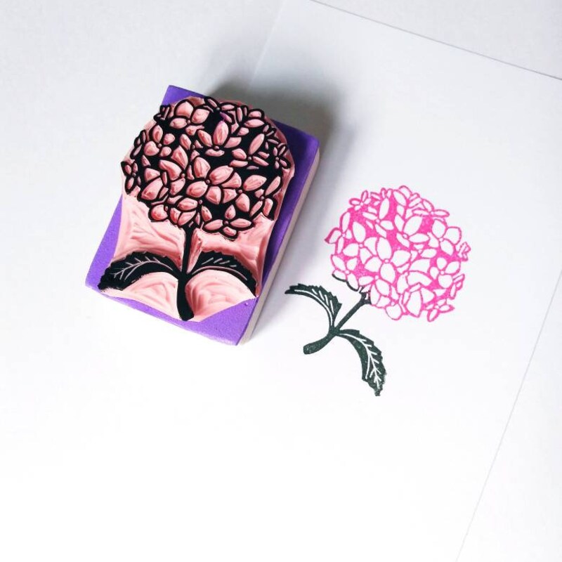 Hydrangea Stamp - Etsy