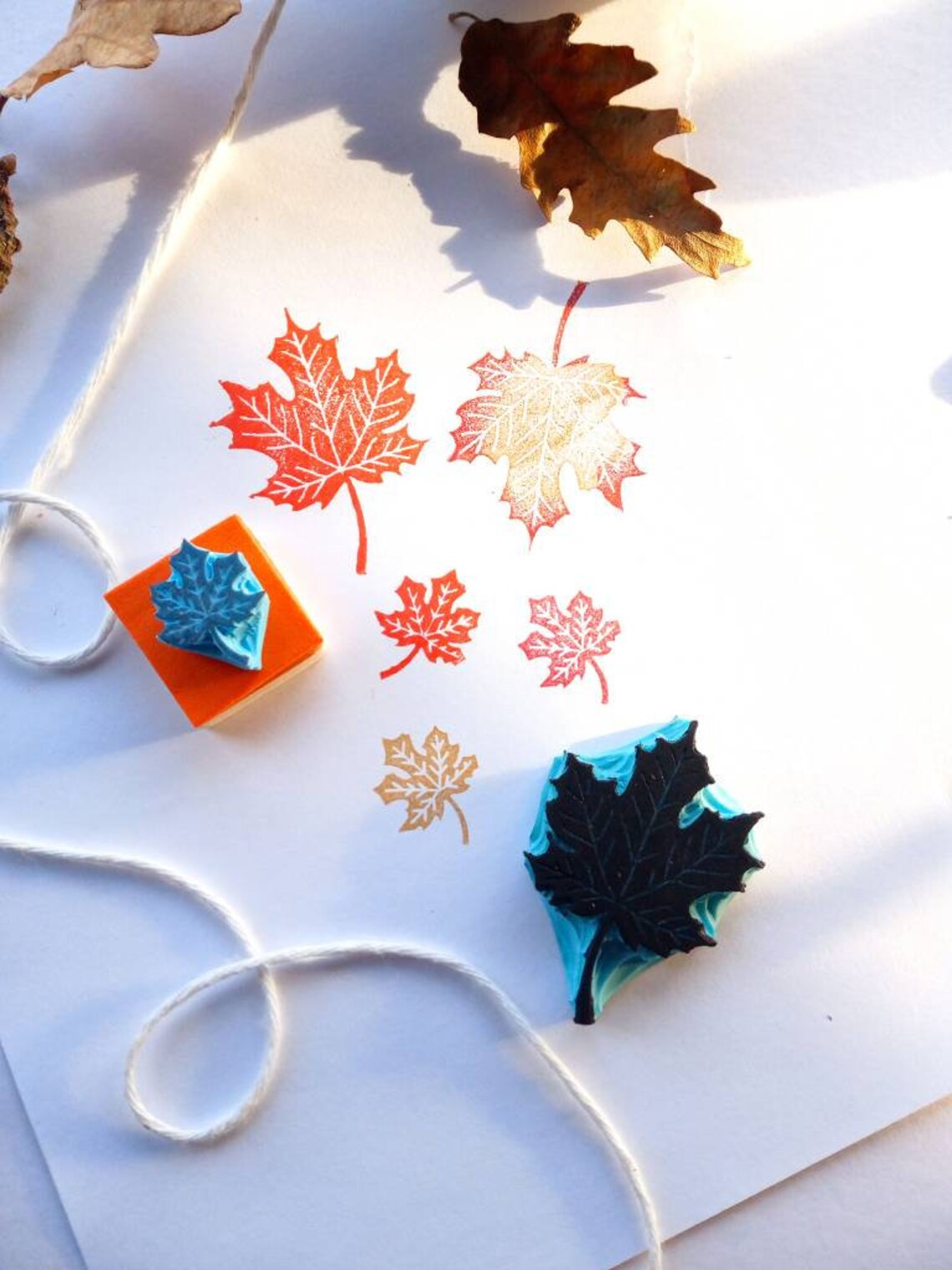 Maple Leaf Rubber Stamp. - Etsy