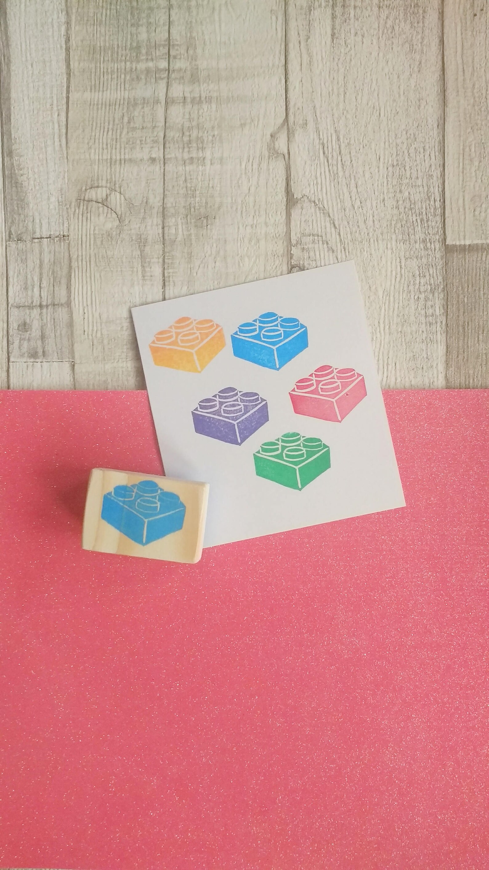 Building Block Stamp Block Stamp Mini Block Stamp - Etsy UK