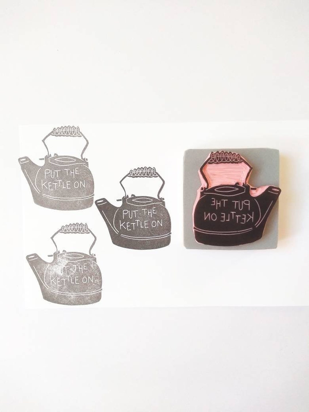 Kettle Stamp, Put the Kettle on Stamp, Tea Time Stamp, DIY Stamp ...