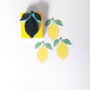 Lemon Rubber Stamp, Citrus Decor. - Etsy